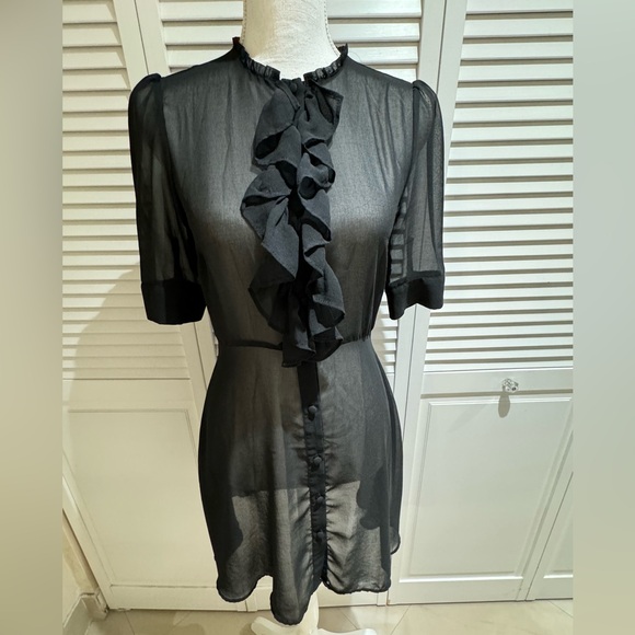 Zara | Dresses | Zara Black Sheer Dress | Poshmark
